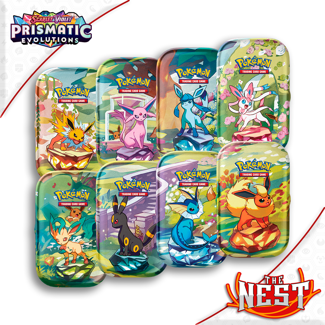 Pokémon – Prismatic Evolutions: Mini Tin Set – The Nest Games