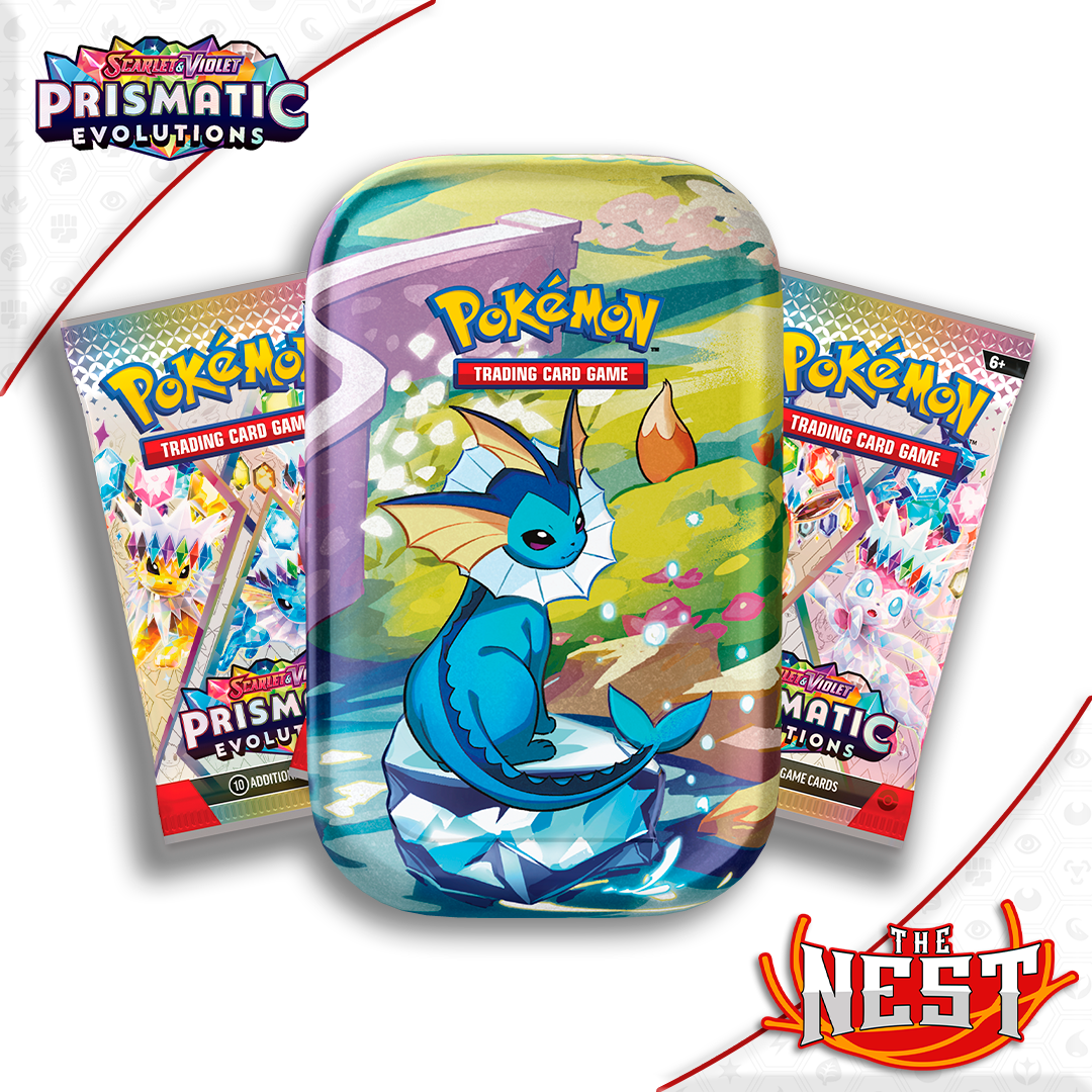 Pokémon – Prismatic Evolutions: Mini Tin Set – The Nest Games